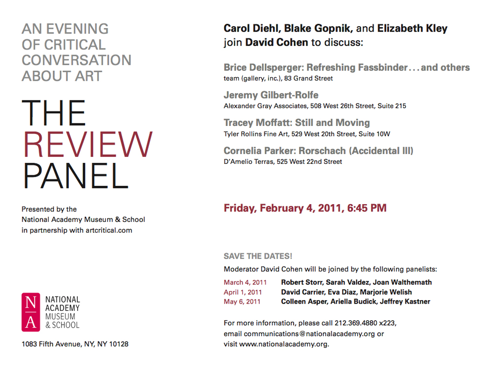 About The Review Panel - artcritical